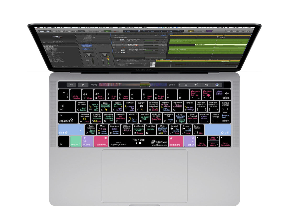 Logic Pro Shortcuts Keyboard Cover – Beatlab